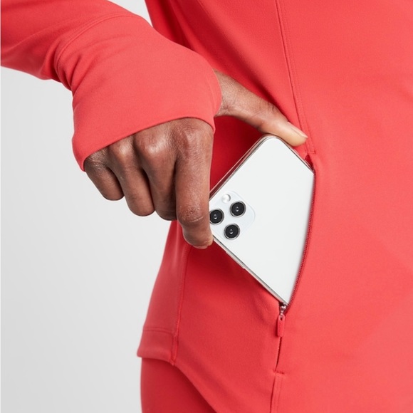 Athleta | Jackets & Coats | Nwtathleta Lychee Red Salutation Jacket ...